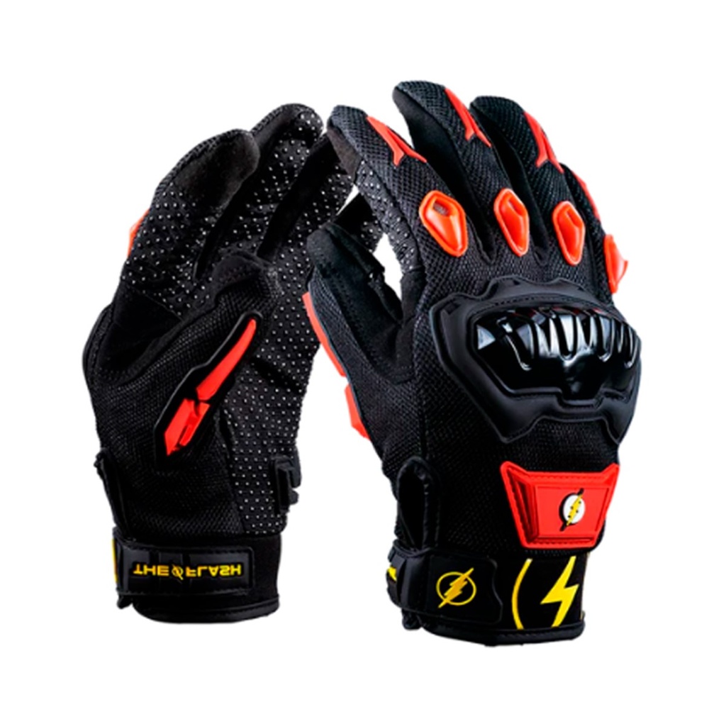 DC GUANTE DELTA FLASH NEGRO/ROJO XLs | multimoto.mx